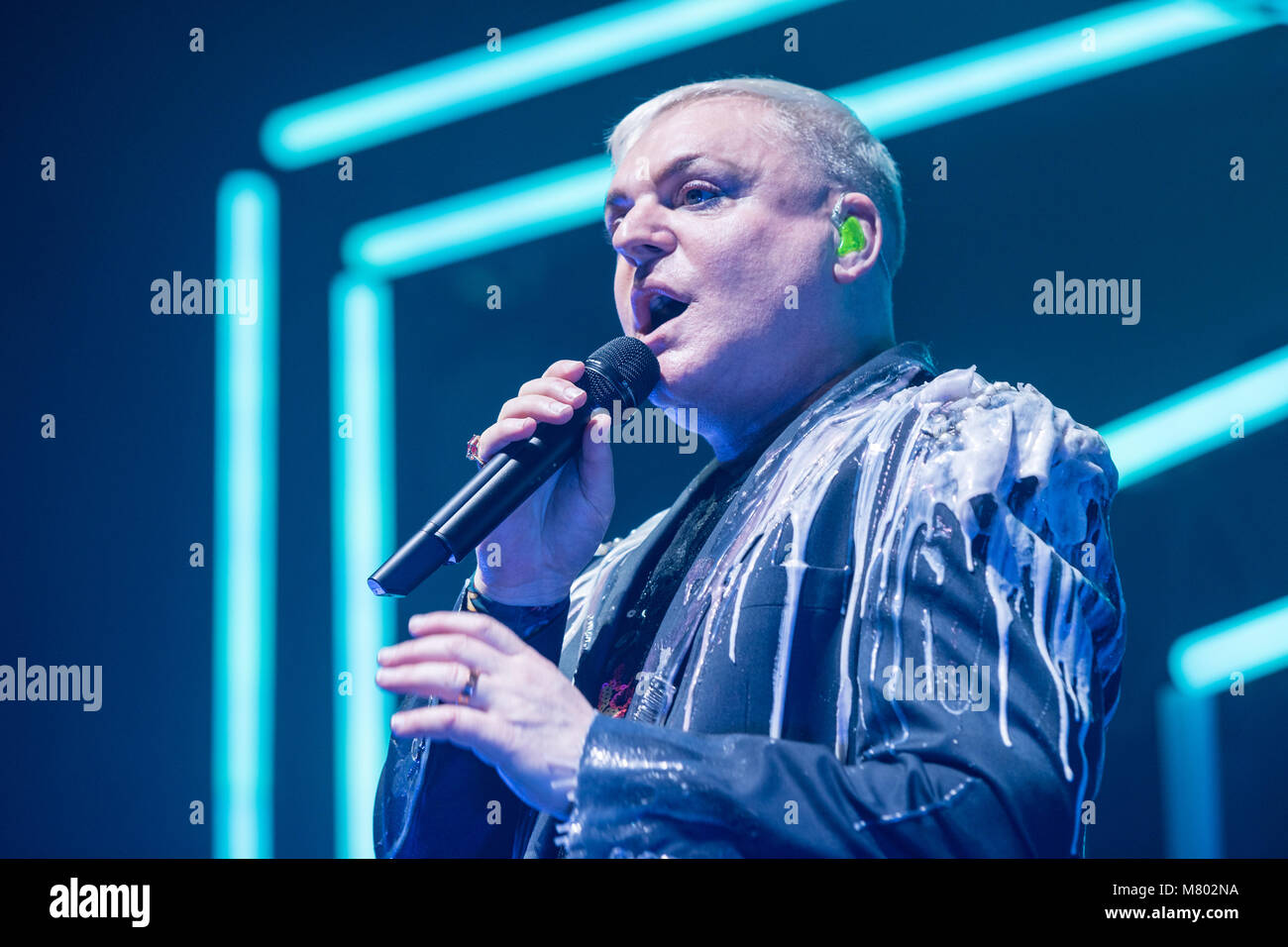 Dublin, Ireland. 13th Mar, 2018. Andy Bell from Erasure seen performing ...