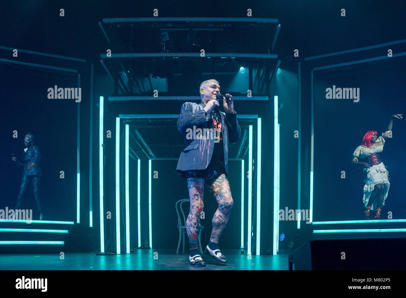 Dublin, Ireland. 13th Mar, 2018. Andy Bell from Erasure seen performing ...