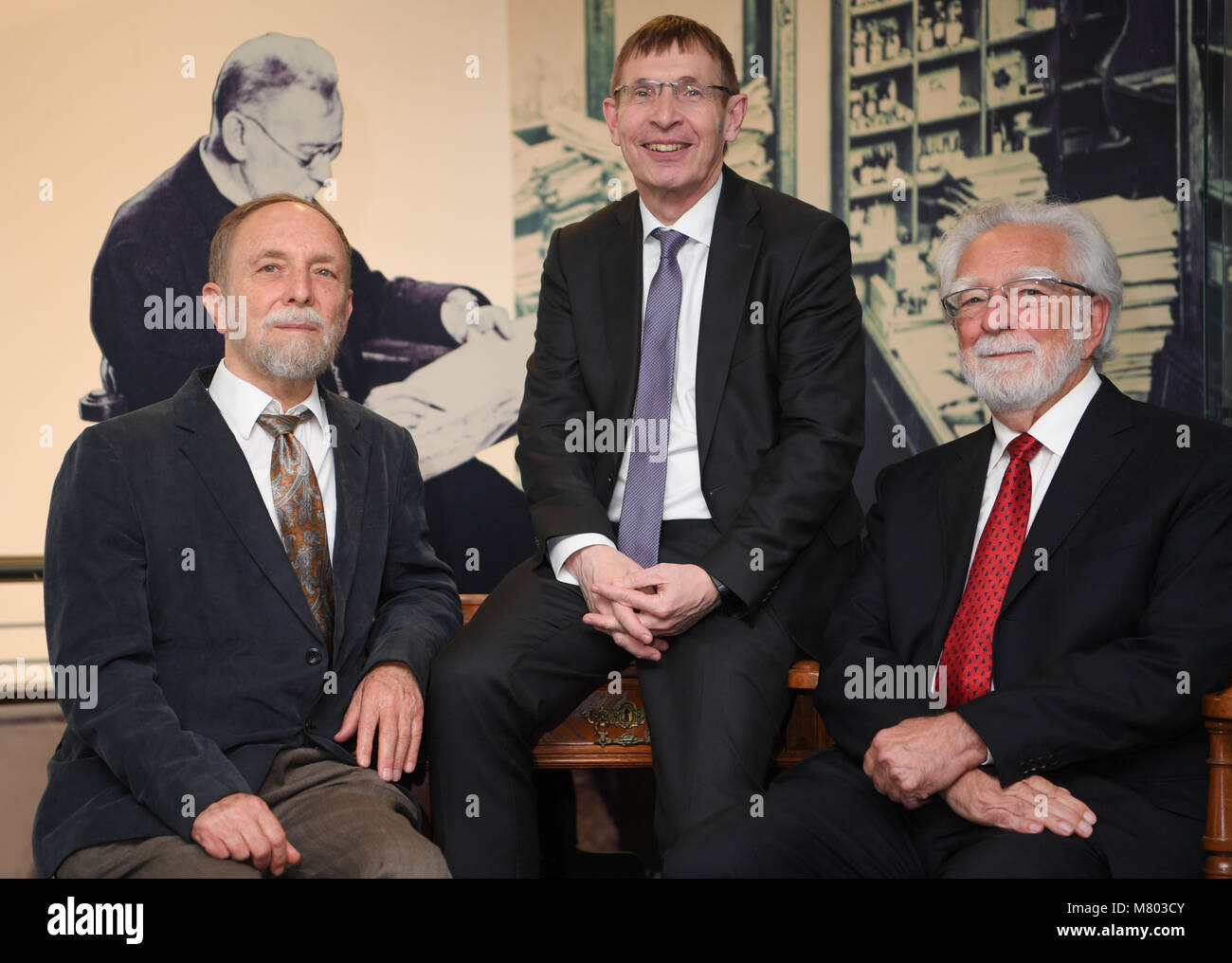13 March 2018, Langen, Germany: The Israeli David Wallach (L) from the ...