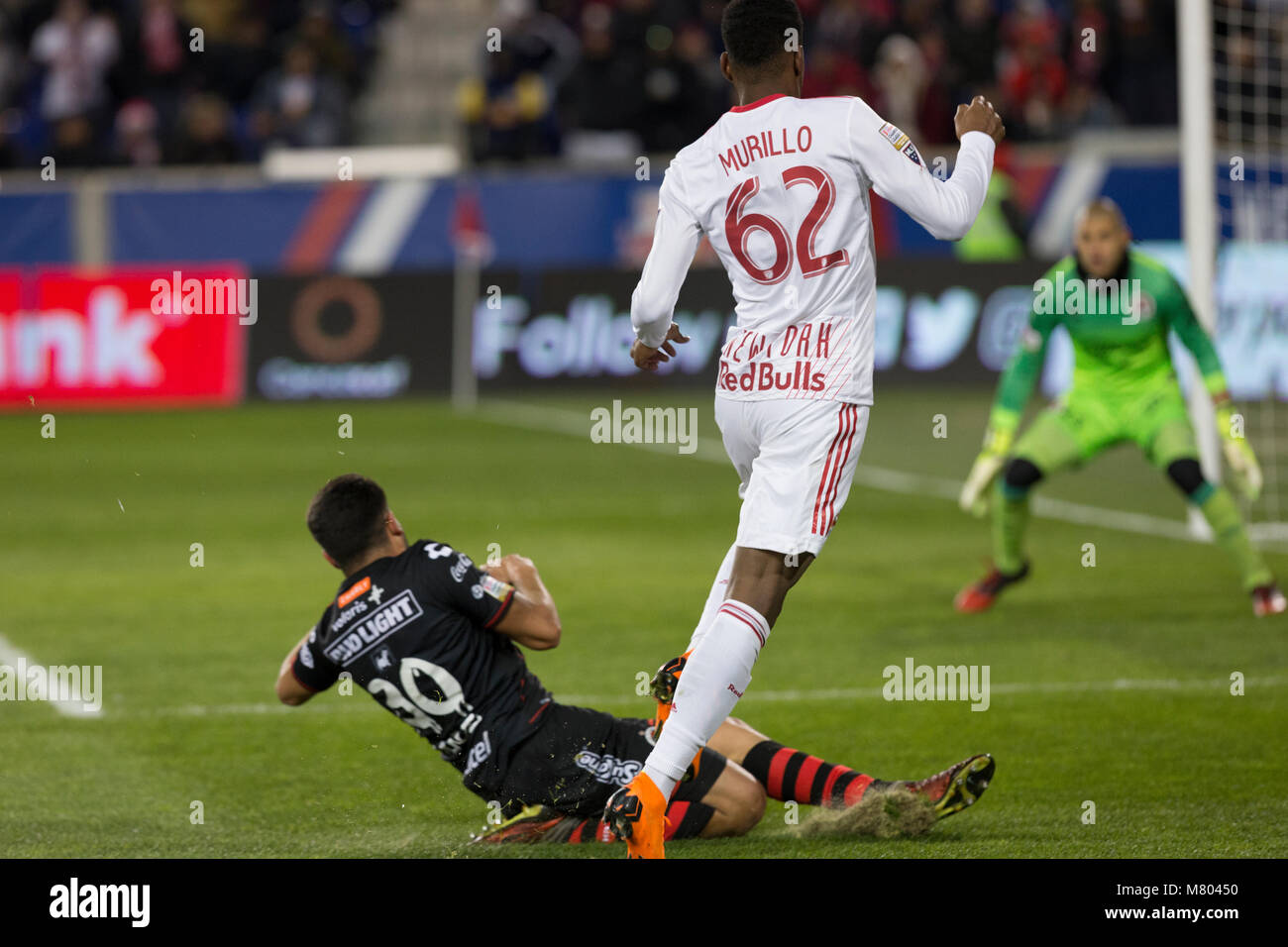 Harrison, NJ - March 13, 2018: Michael Murillo (62) of Red Bulls ...
