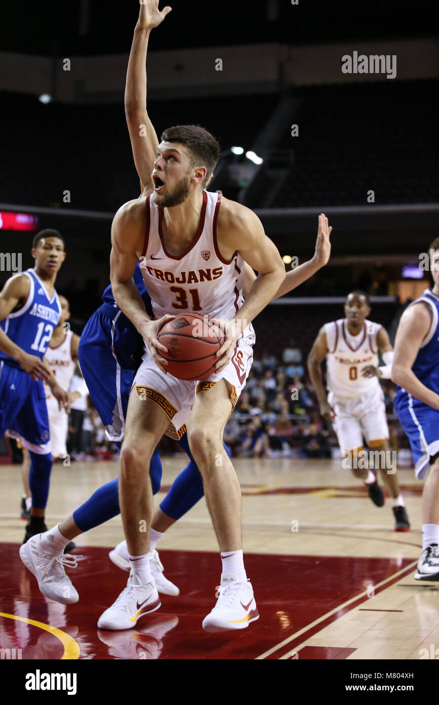 March 13, 2018 Los Angeles, CA..USC Trojans forward Nick Rakocevic (31 ...