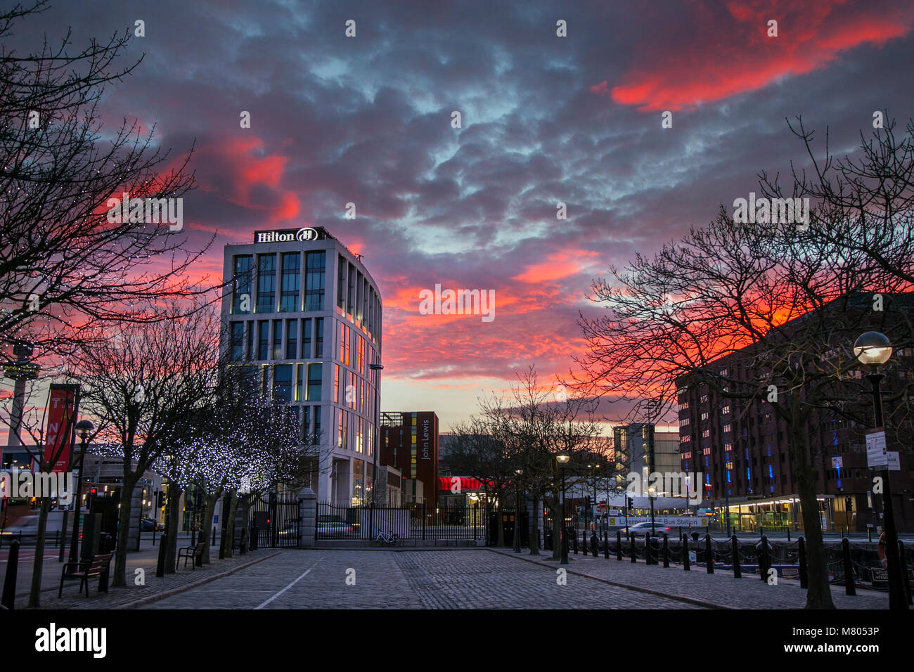 Albert Dock; Liverpool; Merseyside. 14th March 2018. UK Weather ...