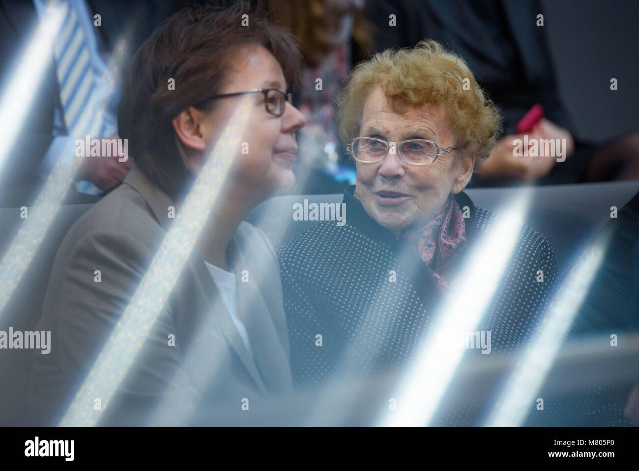 Berlin, Germany. 14th Mar, 2018. Office manager Beate Baumann and ...