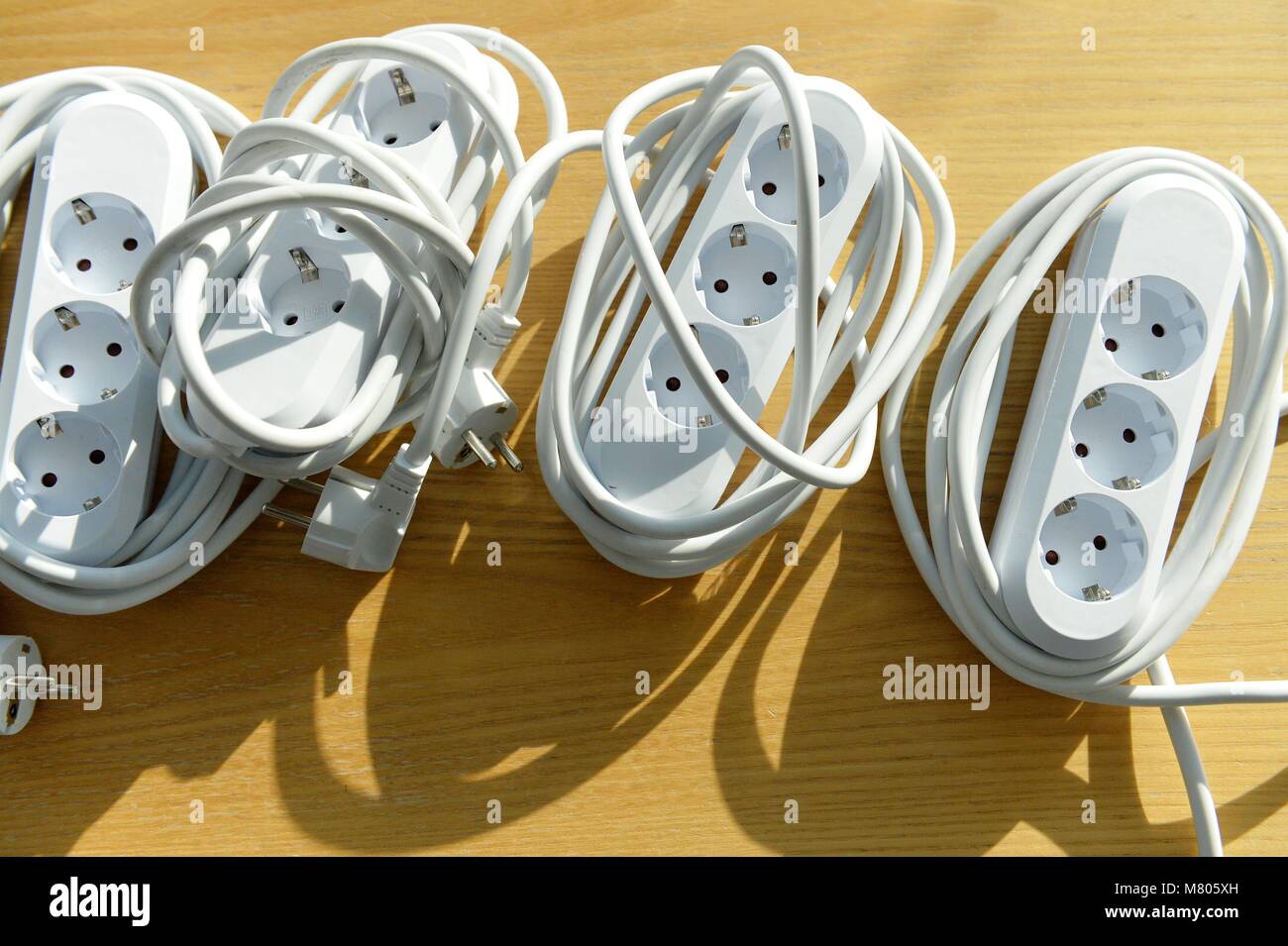 Osterode Am Harz, Germany. 12th Mar, 2018. Plug sockets, Germany, city ...