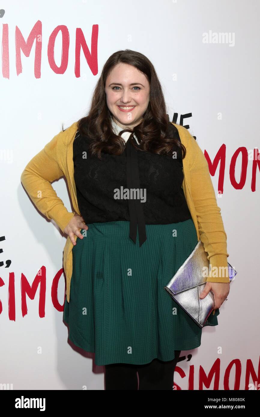 Los Angeles, CA, USA. 13th Mar, 2018. Becky Albertalli at arrivals for ...