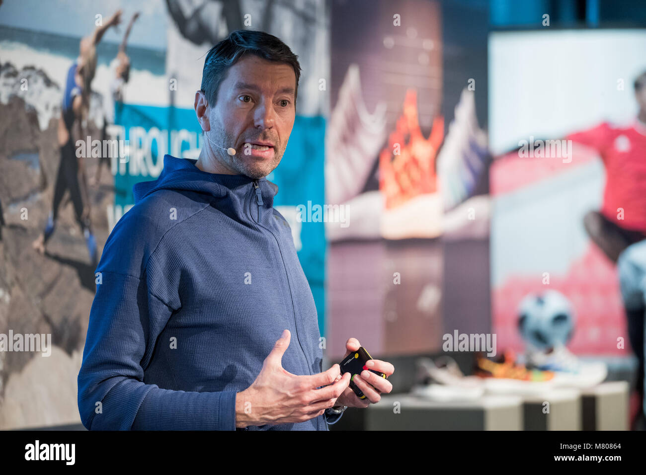 Herzogenaurach, Germany. 14 March 2018, Kasper Rorsted, CEO of adidas ...