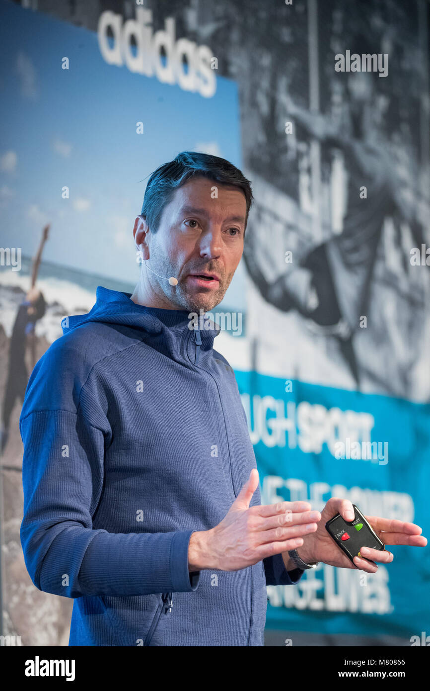 Herzogenaurach, Germany. 14 March 2018, Kasper Rorsted, CEO of adidas ...