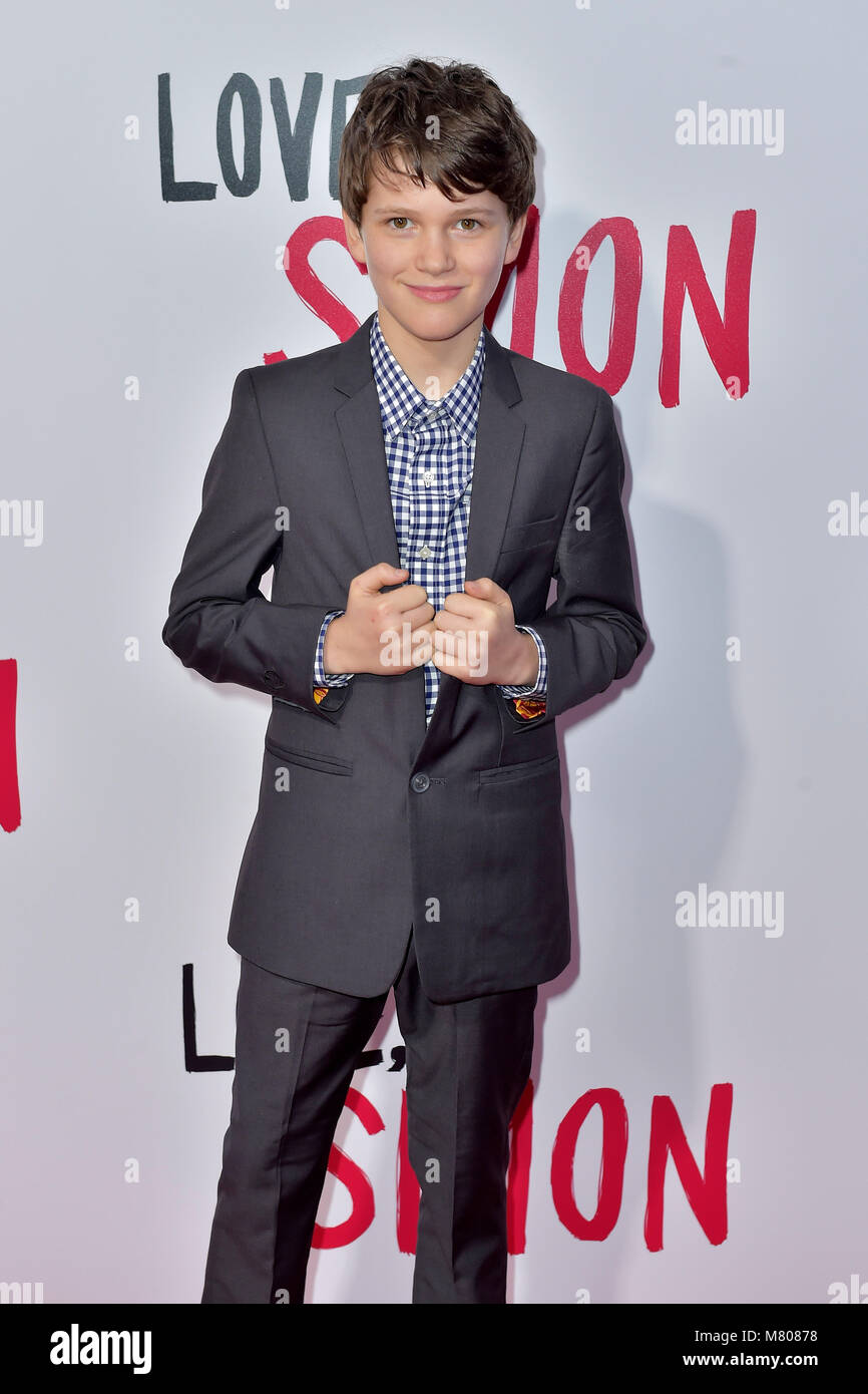 Los Angeles, California. March 13, 2018. Gabriel Bateman attending the ...