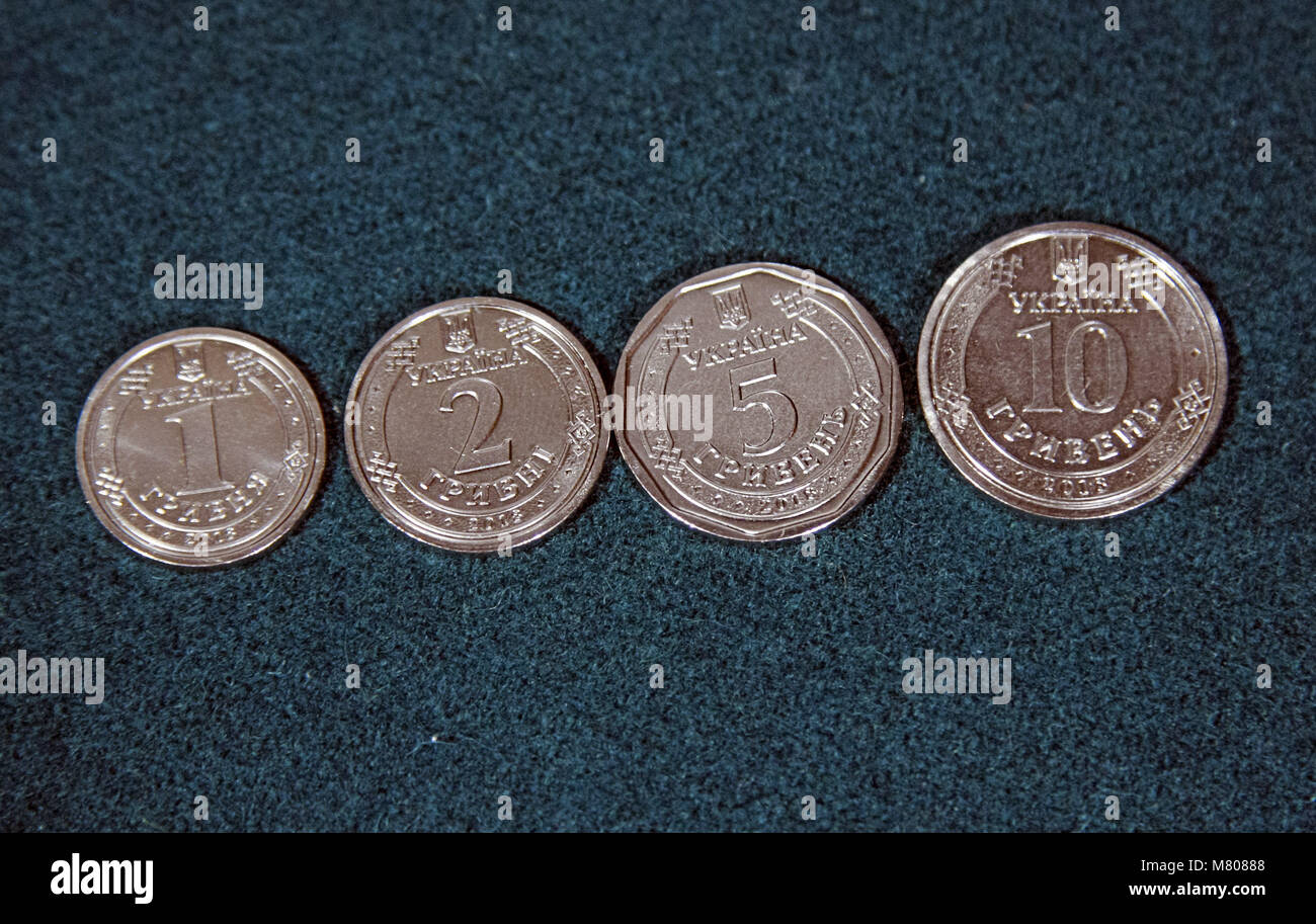 Kiev, Ukraine. 14th Mar, 2018. New coins are seen, during presentation ...