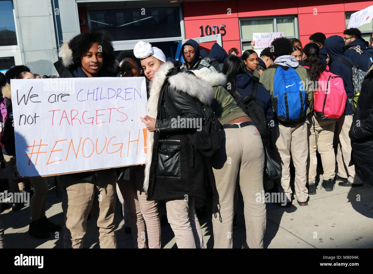 The Bronx, New York, US. 14th. Mar, 2018. Students of the Bronx ...