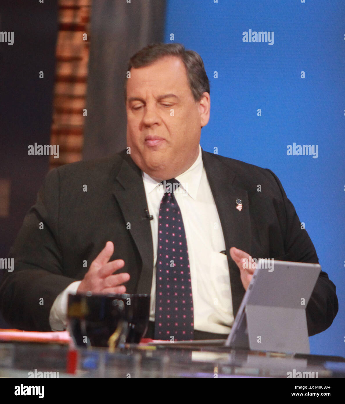 New York, NY, USA. 14th Mar, 2018. Chris Christie at Good Morning ...