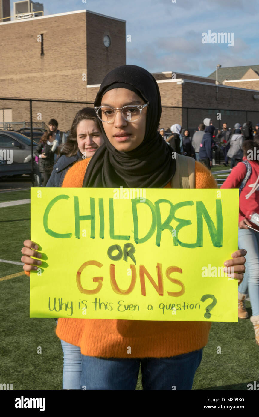 Dearborn, Michigan USA - 14 March 2018 - Students from Fordson High ...
