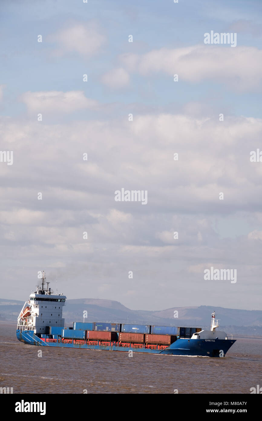 Small container ship hi-res stock photography and images - Alamy