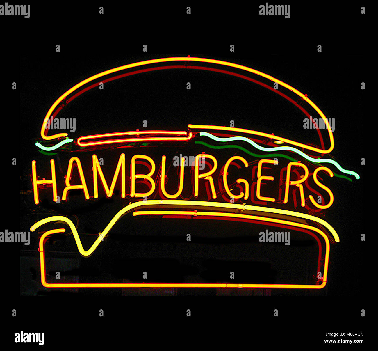 Beef burger sign hi-res stock photography and images - Alamy