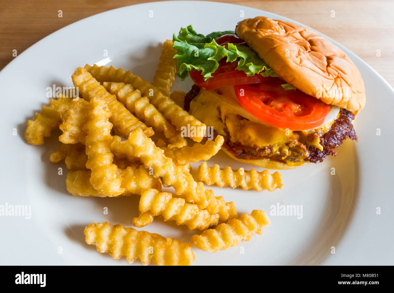 Shake Shack's famous burger and crinkle-cut fries Stock Photo - Alamy