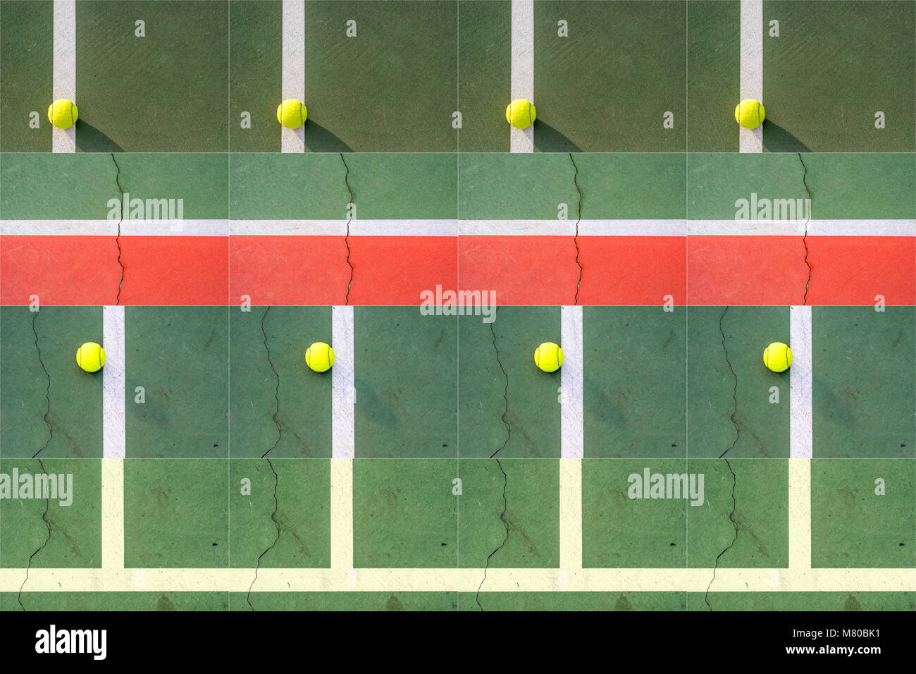 Photo Collage. Tennis Court concept Stock Photo - Alamy