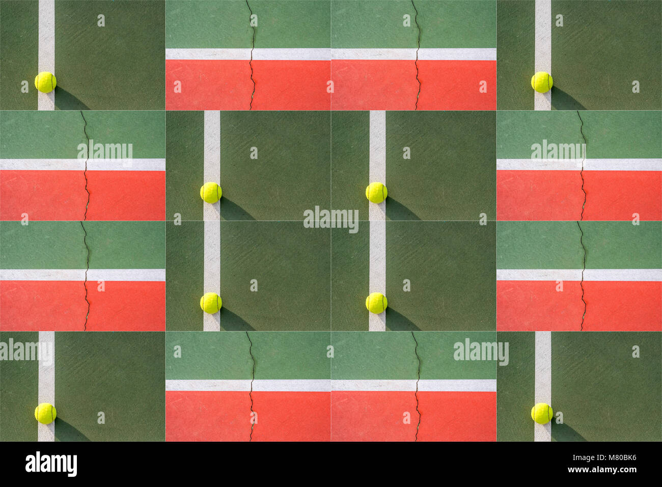 Photo Collage. Tennis Court concept Stock Photo - Alamy