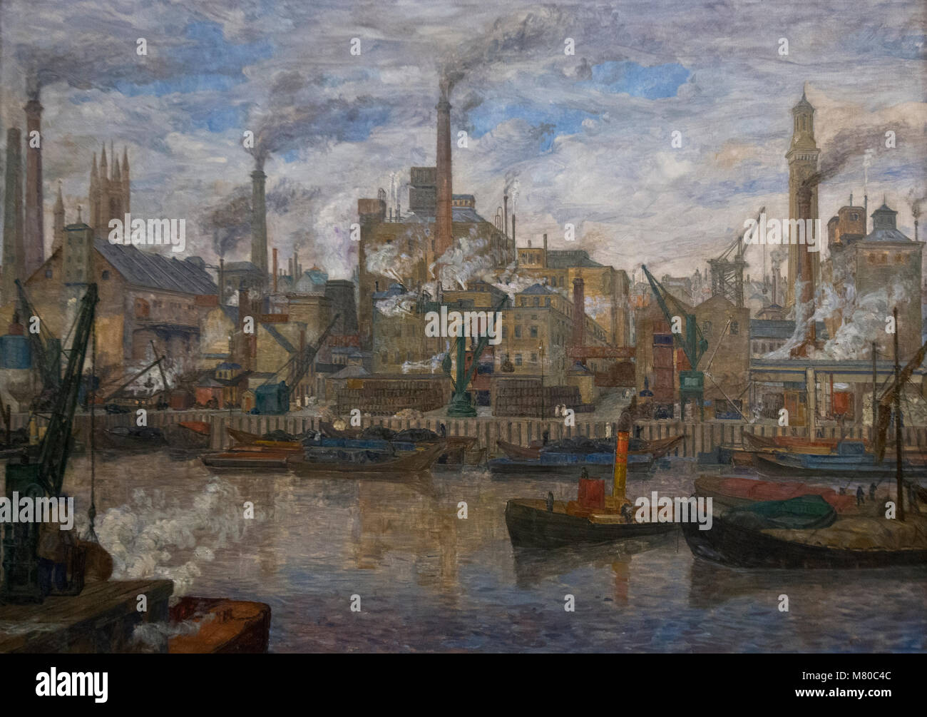 Anders Svarstad: The Port of London (1911-12 Stock Photo - Alamy