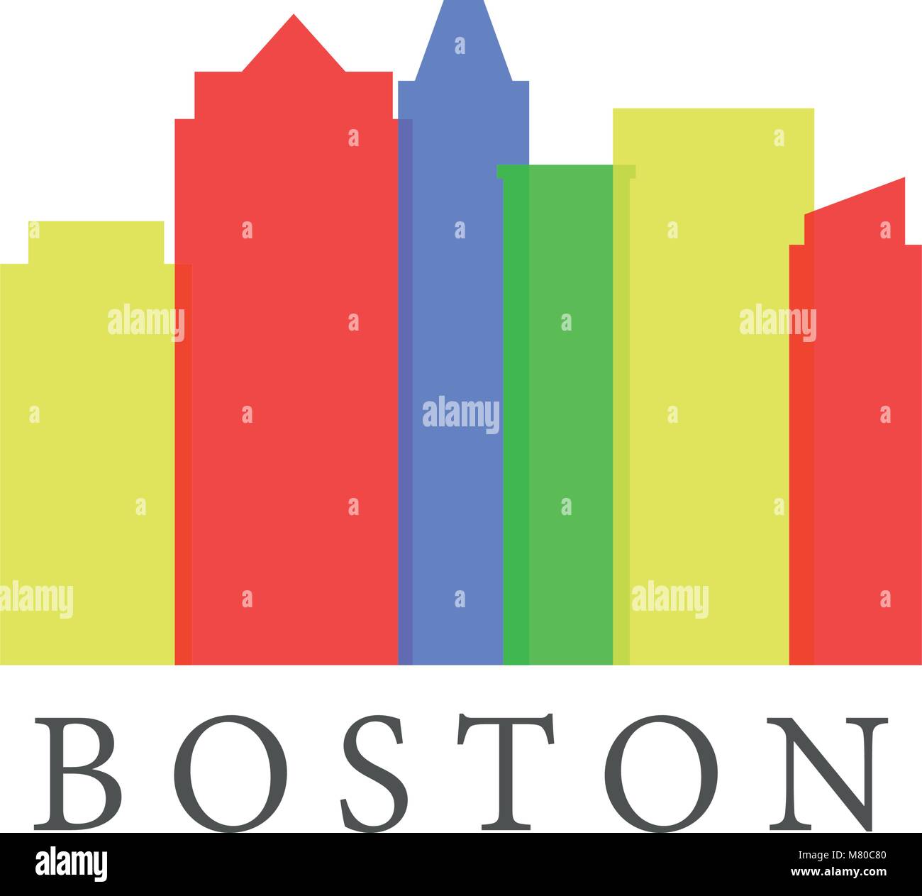 Skyline boston massachusetts usa Stock Vector Images - Alamy