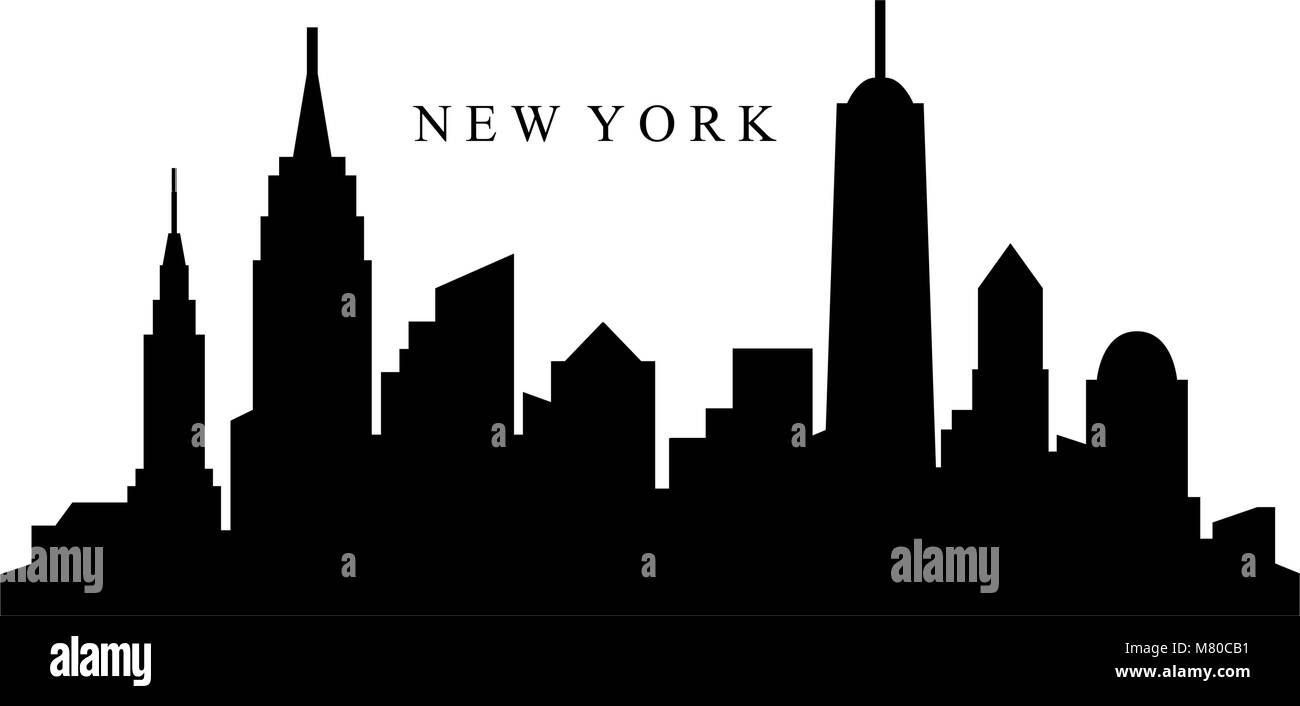 Panorama view manhattan skyline office Stock Vector Images - Alamy