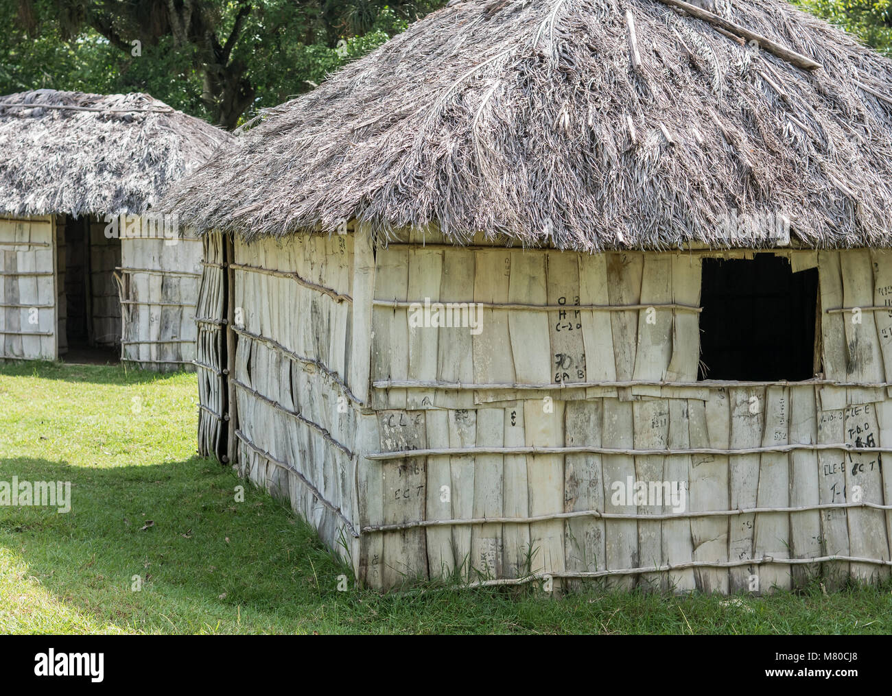 Biran, Cuba - September 1, 2017: The houses of the workers on the ...