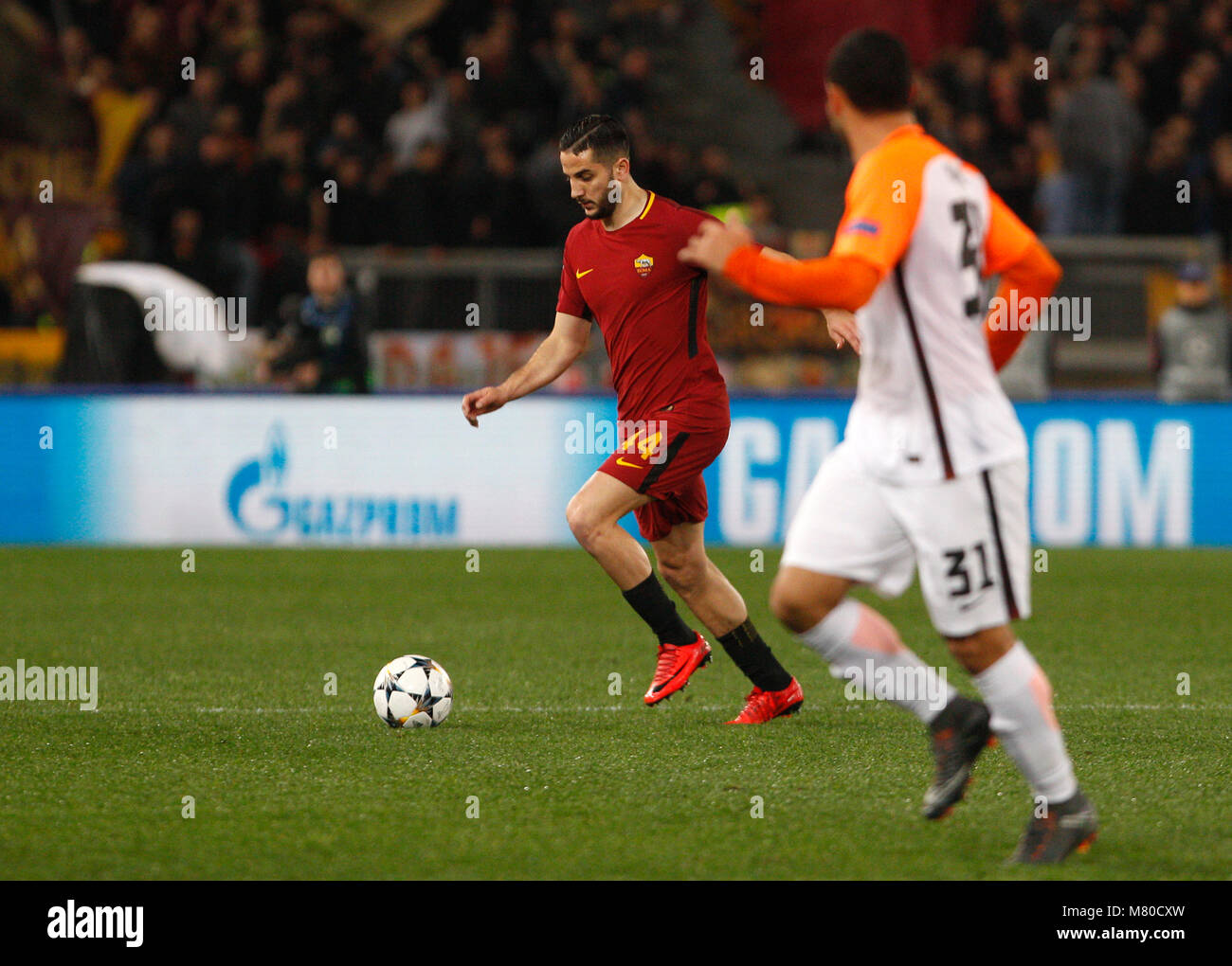 Roma s Kostas Manolas in action during the Uefa Champions League round ...