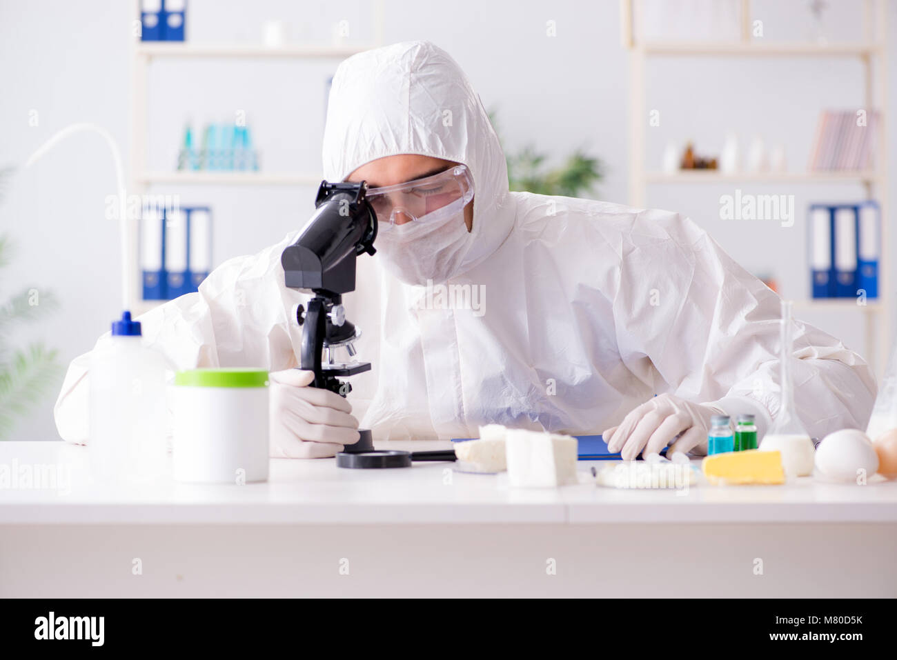 Food scientist testing new stuff in the lab Stock Photo - Alamy