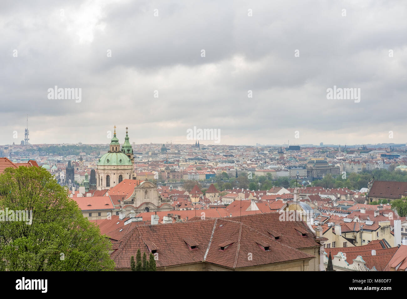 Aerial View of Prague, city in Czech Republic Stock Photo - Alamy