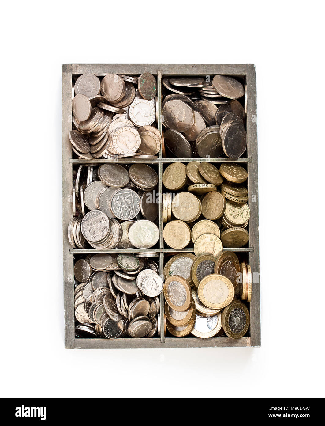 Full of british one pound coins hi-res stock photography and images - Alamy