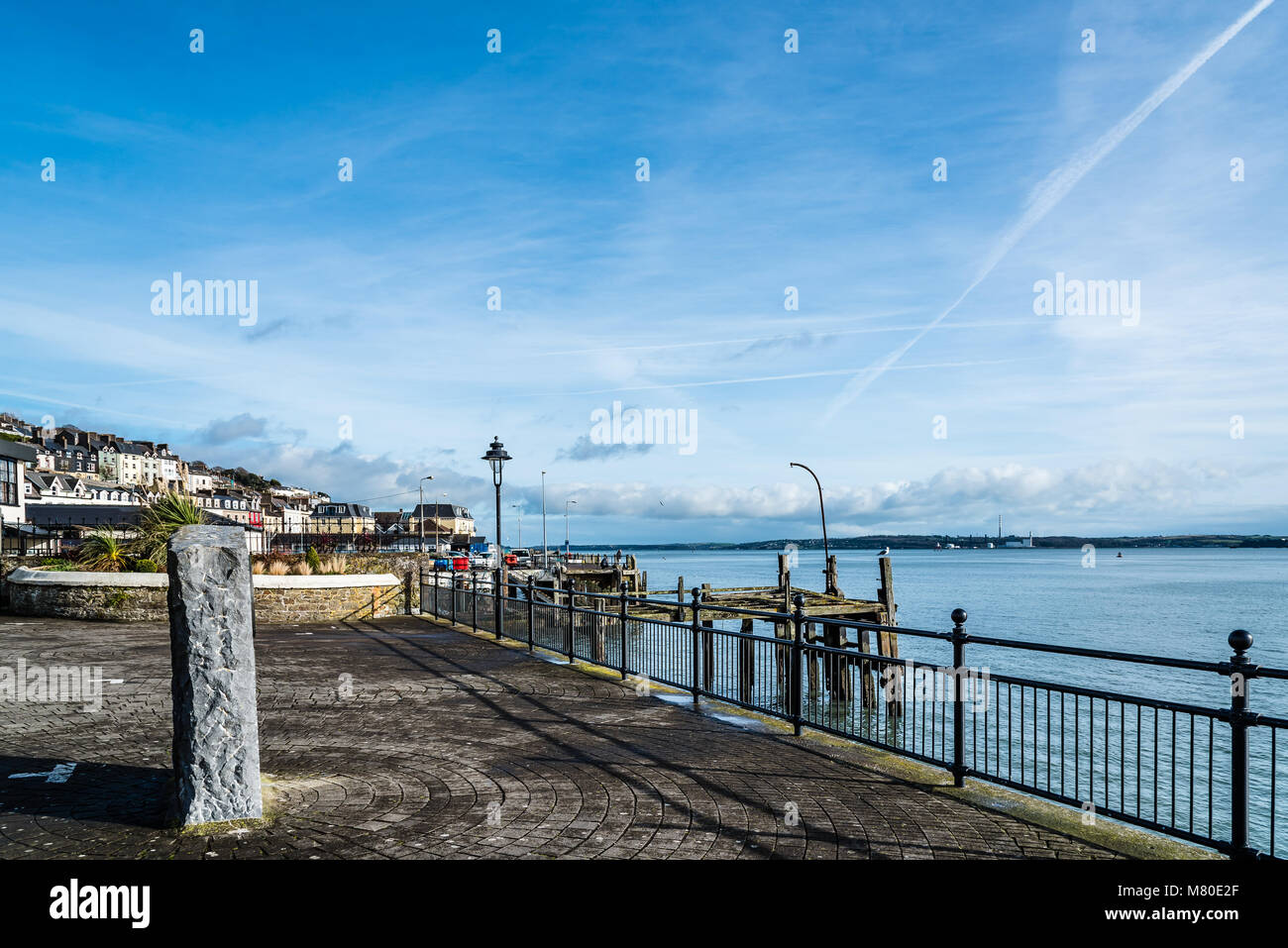 Cobh, Ireland - November 9, 2017: Waterfront and promenade of Cobh a ...