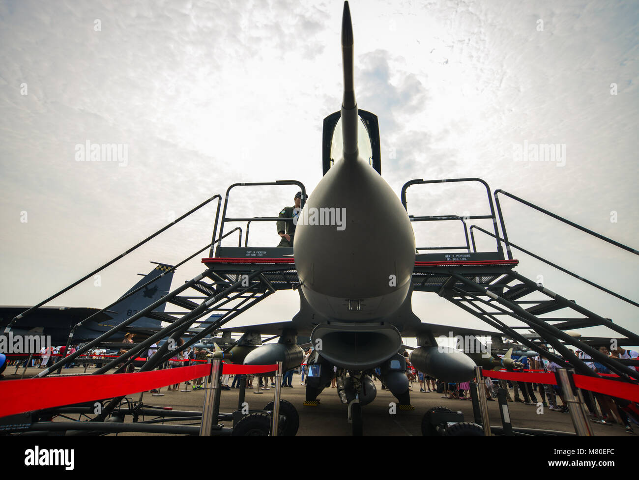 Singapore - Feb 10, 2018. A Lockheed Martin F-16D Fighting Falcon ...
