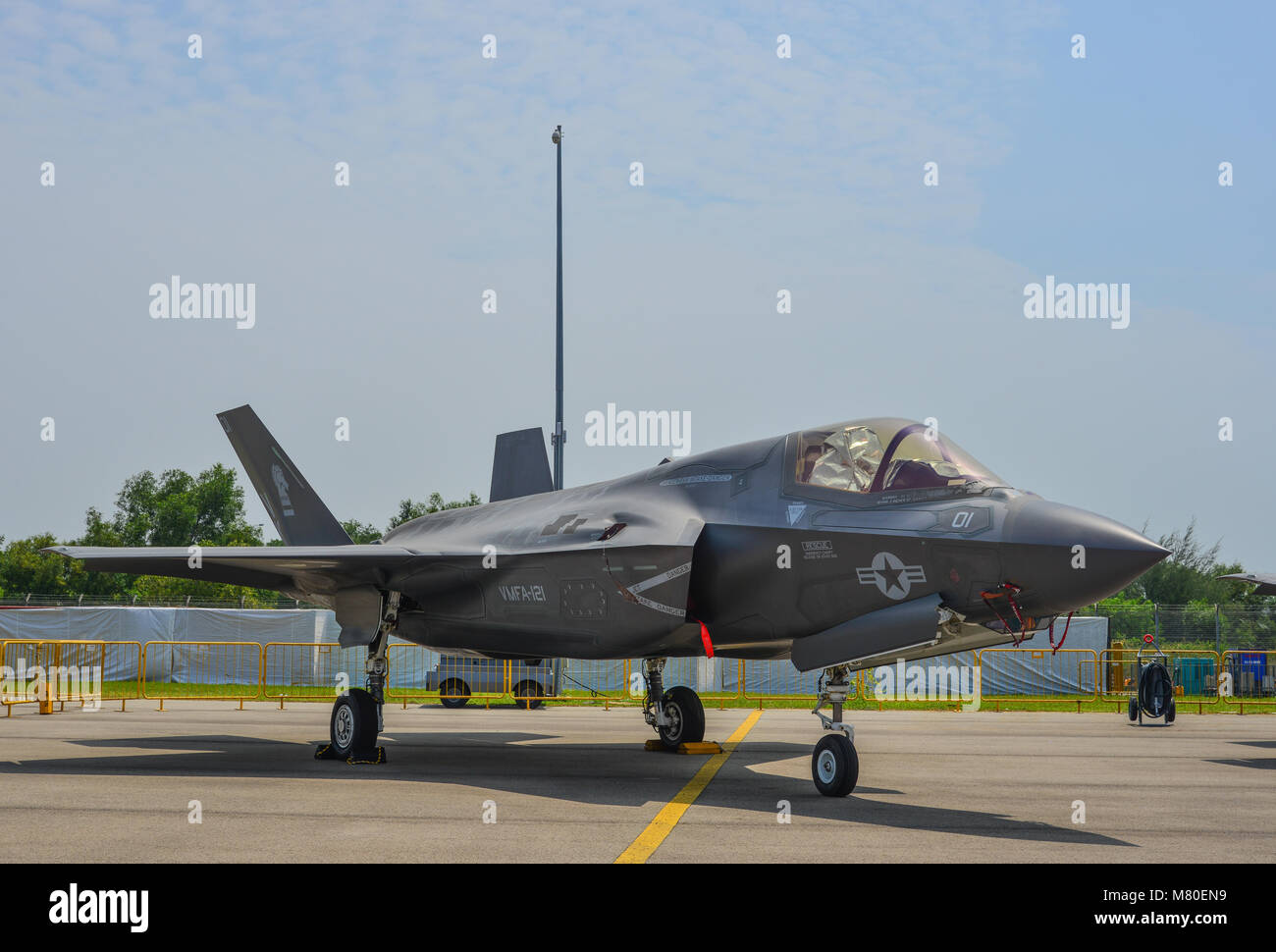 Singapore - Feb 10, 2018. A Lockheed Martin F-35 Lightning II aircraft ...