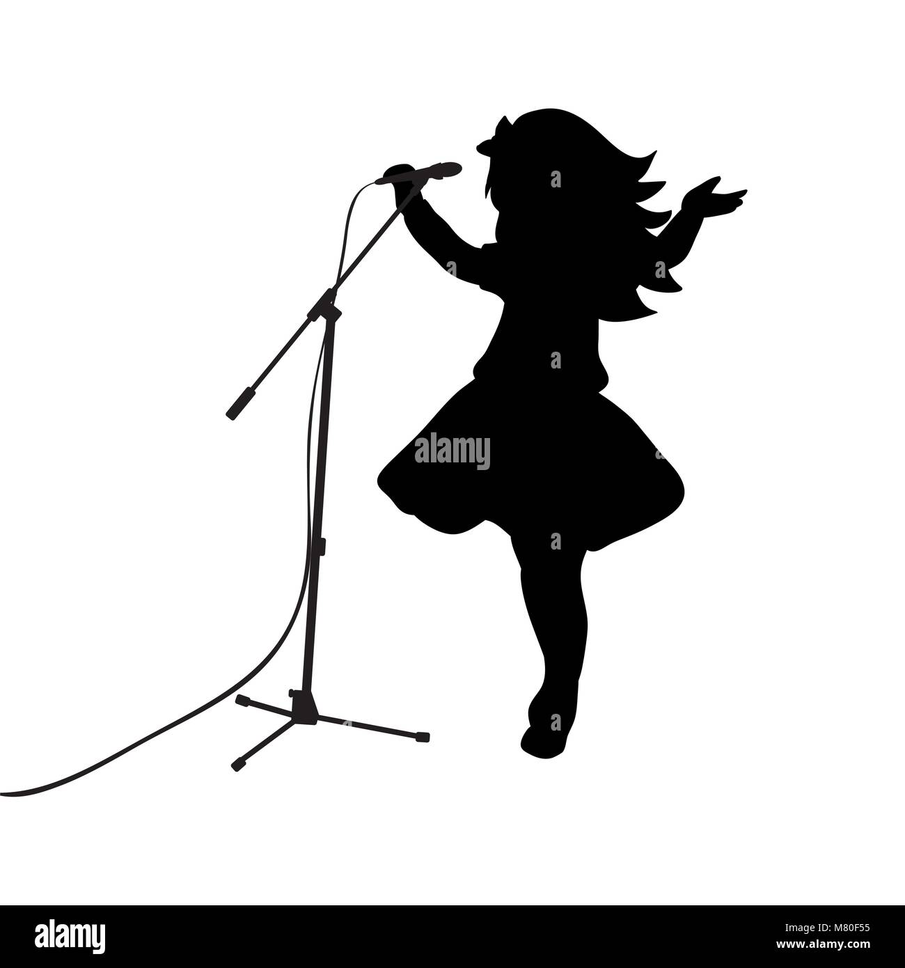 Girl Singer Silhouette