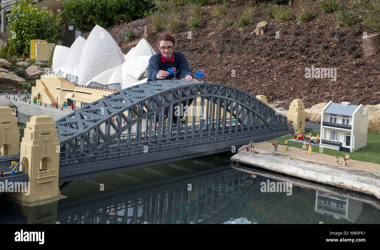 LEGOLAND Windsor model maker Kat James puts the finishing touches on a ...