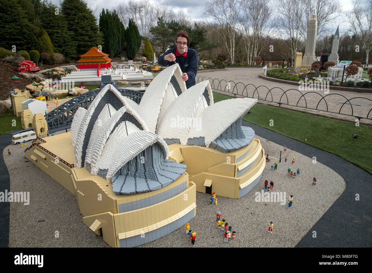 LEGOLAND Windsor model maker Kat James puts the finishing touches on a ...