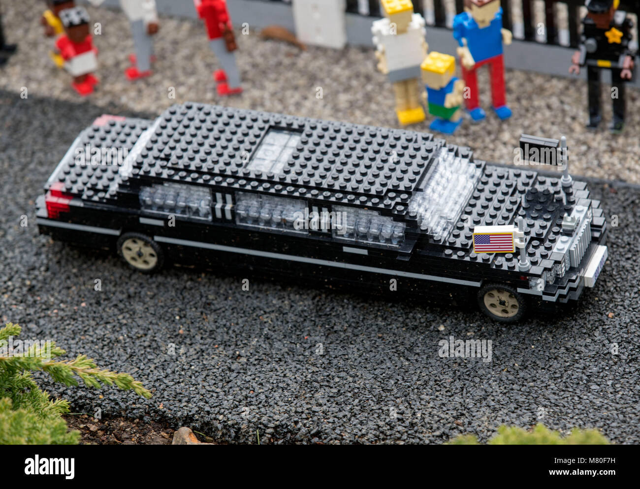 The US President's motorcade at LEGOLAND Windsor Resort as they unveil ...