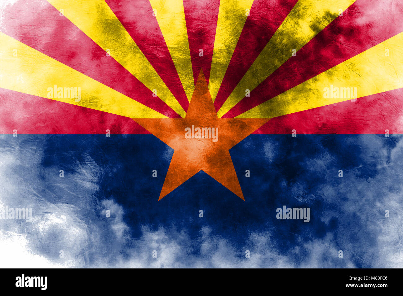 Arizona state grunge flag, United States of America Stock Photo - Alamy