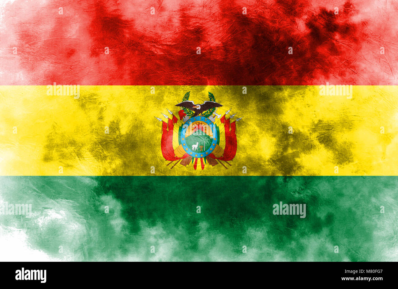 Old Bolivia grunge background flag Stock Photo - Alamy