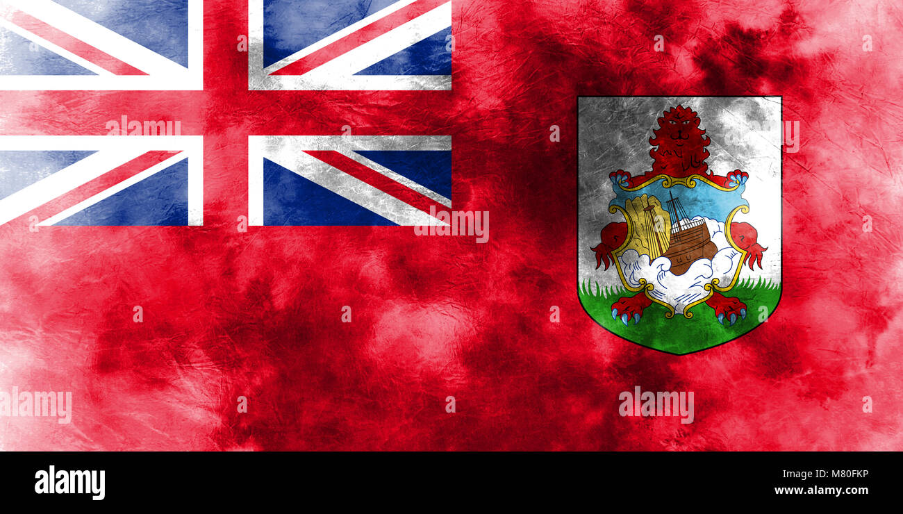 Bermuda grunge flag, British Overseas Territories, Britain dependent ...