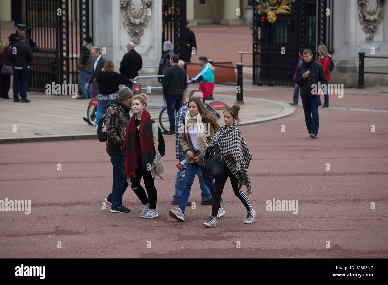 Outside Buckingham Palace the residence of Her Majesty the Queen in ...