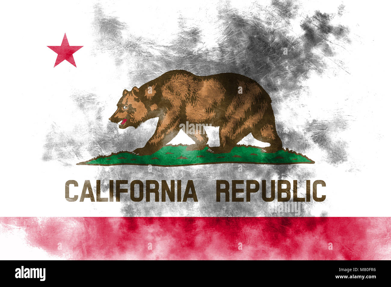 California state grunge flag, United States of America Stock Photo - Alamy