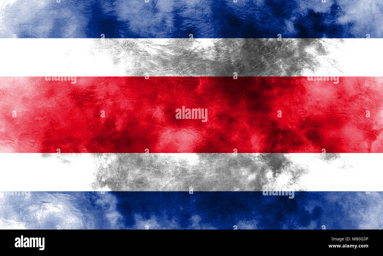 Old Costa Rica grunge background flag Stock Photo - Alamy