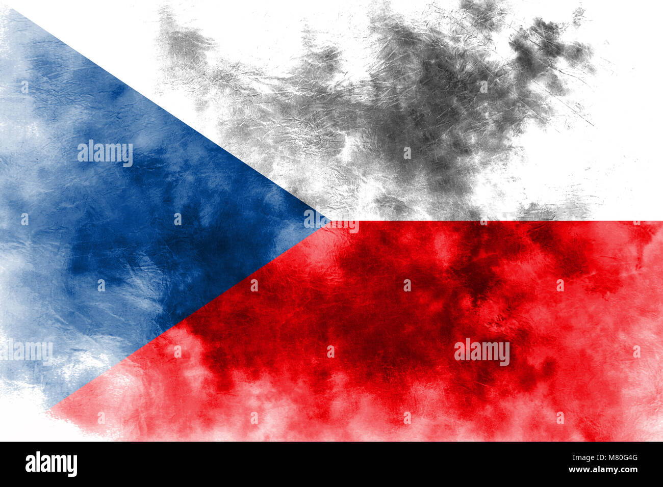 Old Czech Republic grunge background flag Stock Photo - Alamy