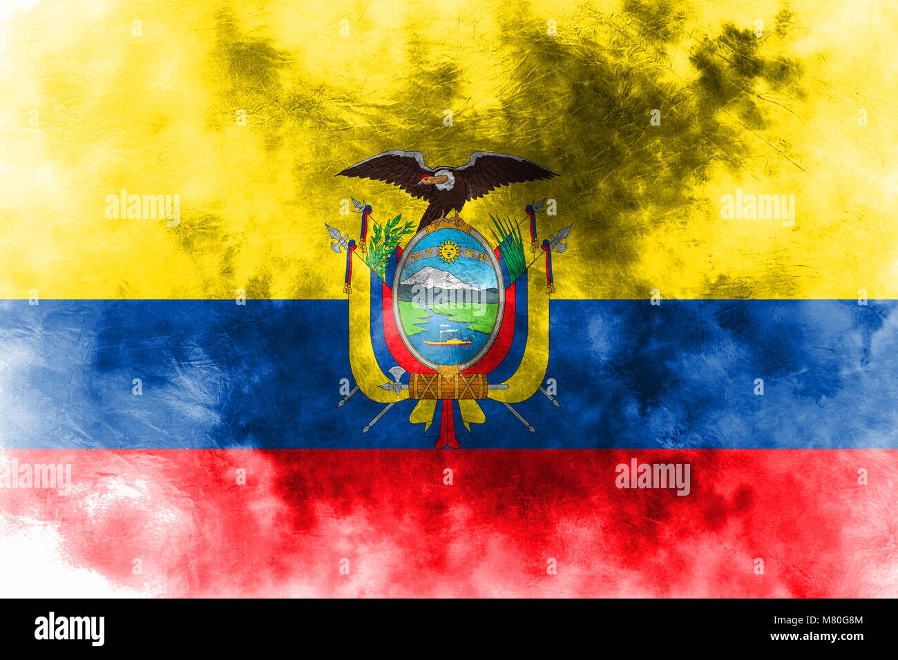 Old Ecuador grunge background flag Stock Photo - Alamy