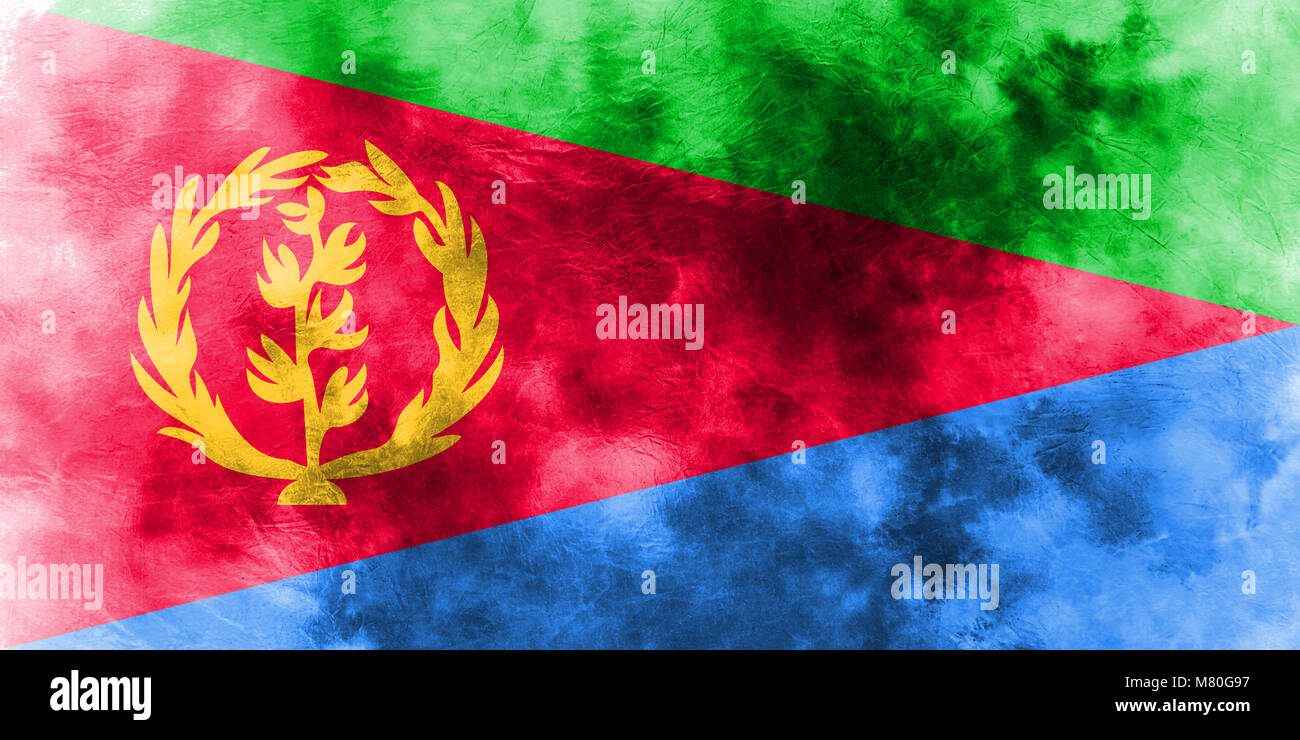 Old Eritrea grunge background flag Stock Photo - Alamy