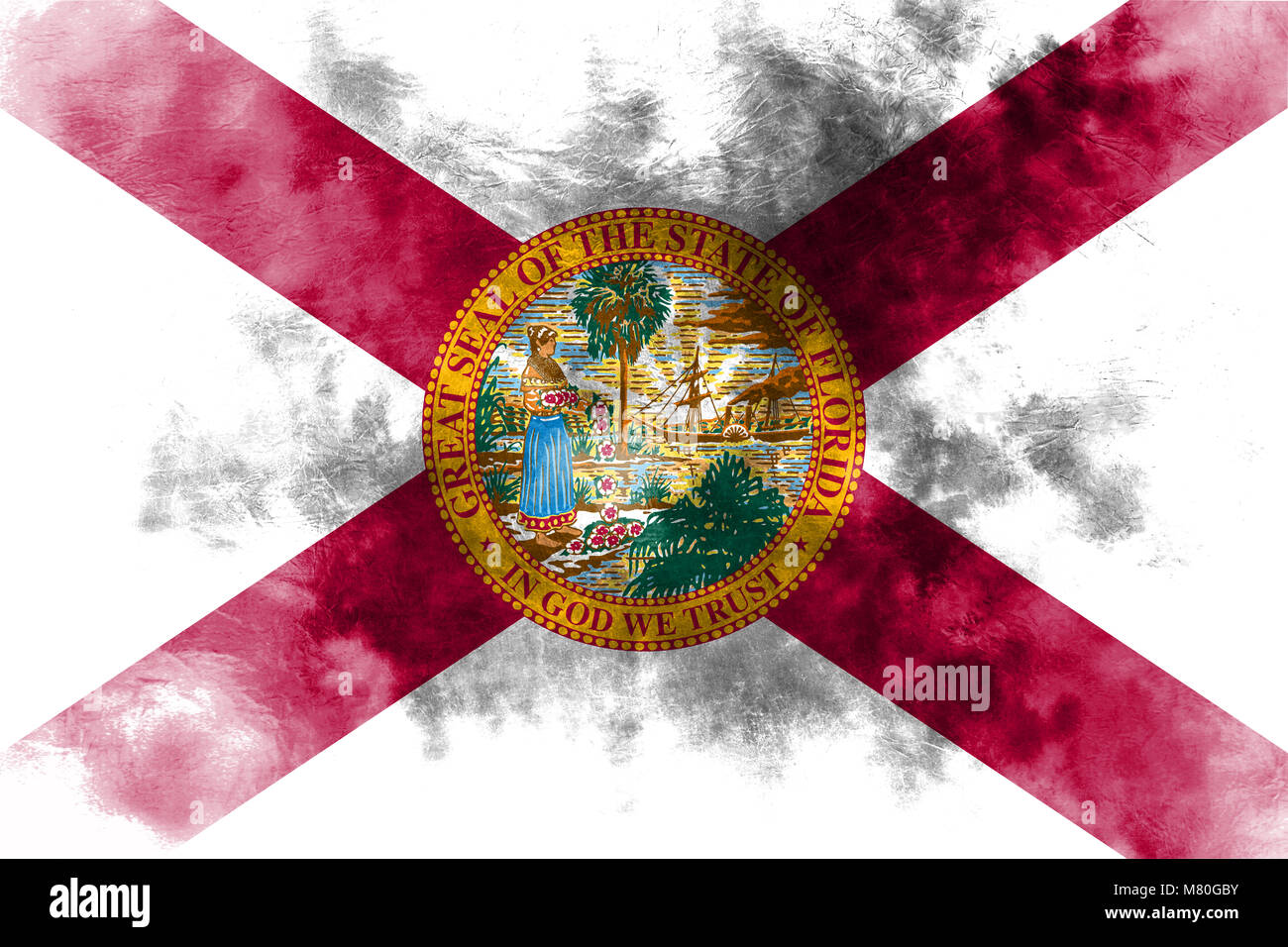 Florida state grunge flag, United States of America Stock Photo - Alamy