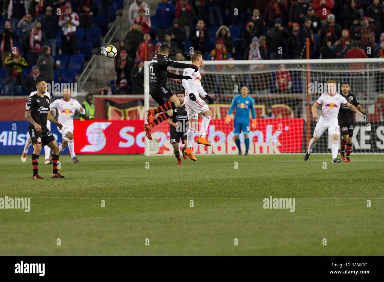 Daniel Royer (77) of Red Bulls & Pablo Aguilar (12) of Club Tijuana ...