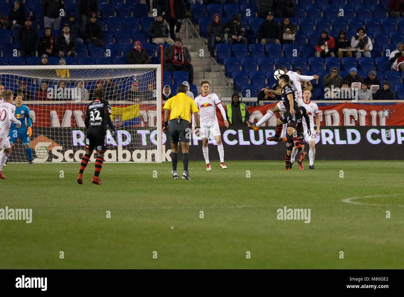 Tyler Adams (4) of Red Bulls & Hiram Munoz (30) of Club Tijuana fight ...