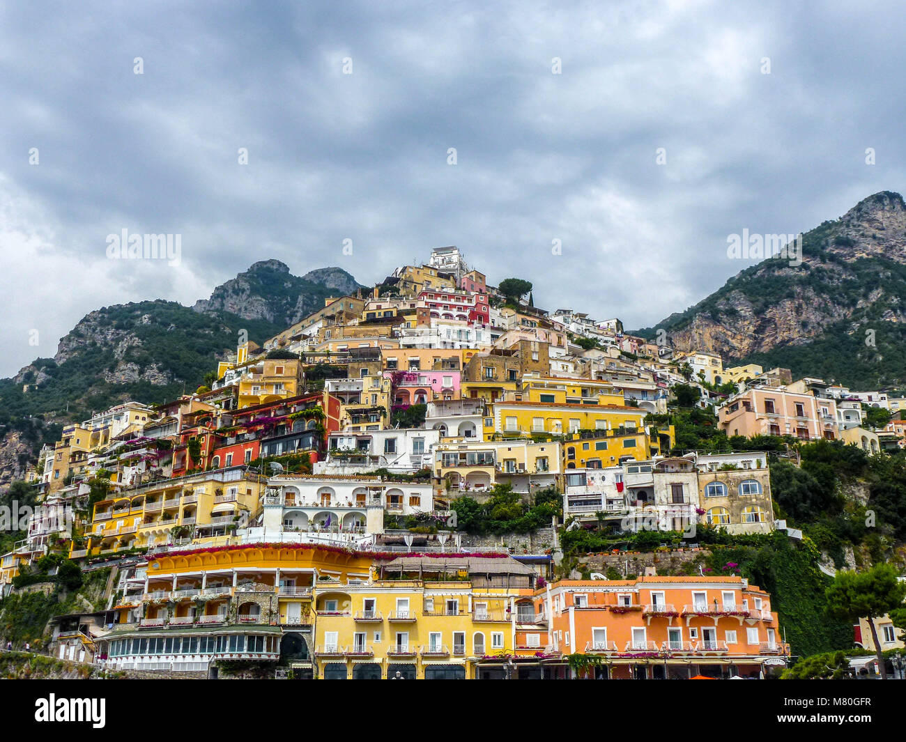 Positano hillside houses hi-res stock photography and images - Alamy