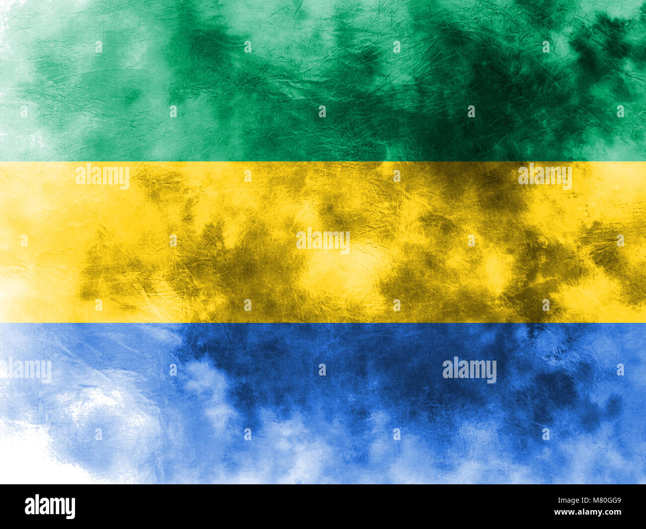 Old Gabon grunge background flag Stock Photo - Alamy